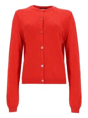 Gucci Silk And Cotton Cardigan - Red