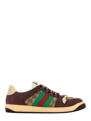 Gucci GUCCI GG And Leather Sneakers Multicolor