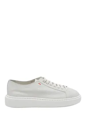Santoni Clean Leather Sneakers - White
