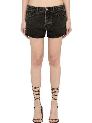 Miu Miu Cotton Denim Shorts - Black