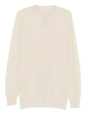 Rick Owens RICK OWENS Sand Crew Neck Long Sleeve Wool Jumper Cream