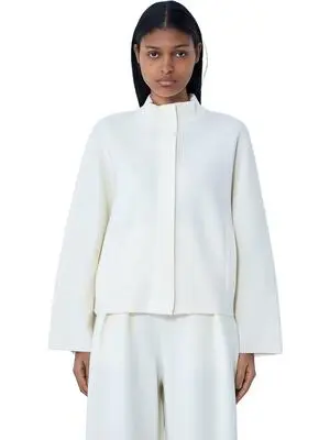 Max Mara Structured Wool Blend Jacket - White