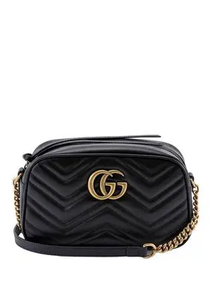 Gucci Matelassé Leather Camera Bag - Black