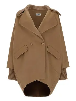 P.a.r.o.s.h Wool Coat - Cream