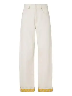 Fendi Ff Reverse Denim Jeans - Multicolor