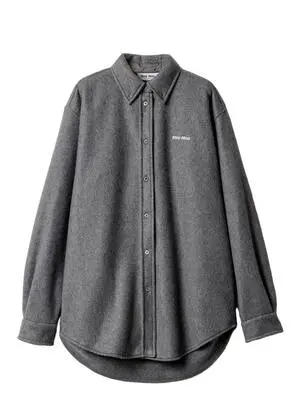 Miu Miu Oversized Shirt - Gray