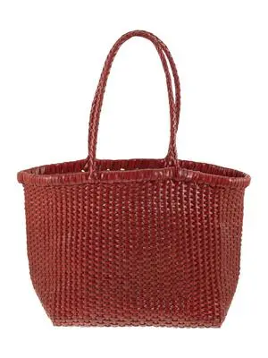 Dragon Diffusion Weave Braided Leather Bag - Red