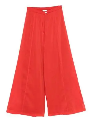 FORTE_FORTE FORTE FORTE Voile Cotton And Silk Wide-Leg Trousers Multicolor
