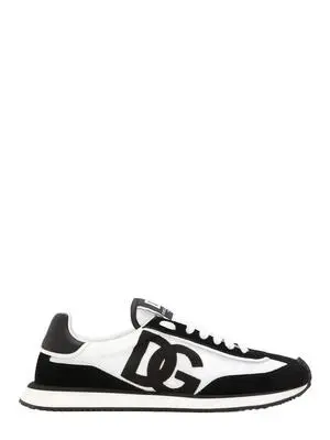 Dolce & Gabbana Low-top Sneakers With Logo Detail - Black