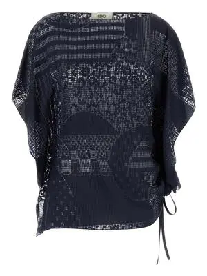 Fendi Viscose Blend Top - Blue