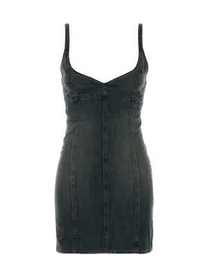 Balenciaga Denim Mini Dress - Blue