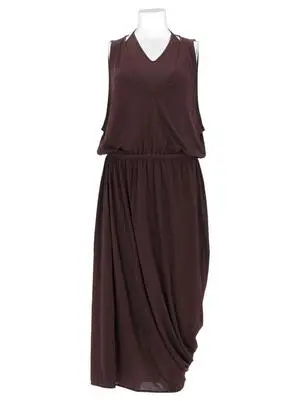 LEMAIRE Double Layer Drape Dress - Brown