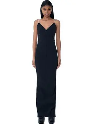 Rick Owens Spaghetti Strap Column Dress - Black