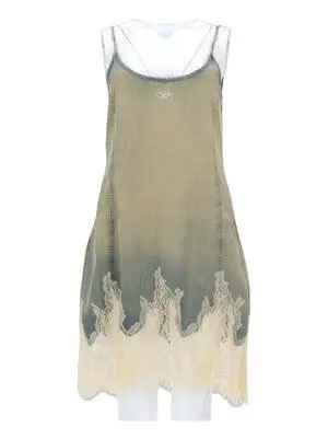 DIESEL® Lace And Denim Dress - Blue