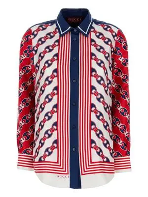 Gucci Printed Silk Shirt - Multicolor