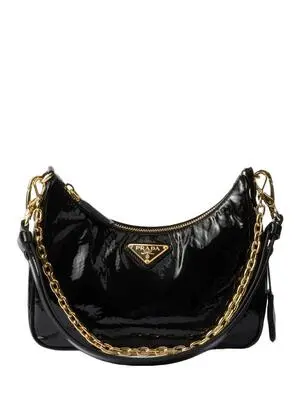 Prada Patent Leather Shoulder Bag - Black