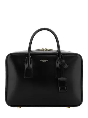 Saint Laurent Leather Sac De Jour Handbag - Black
