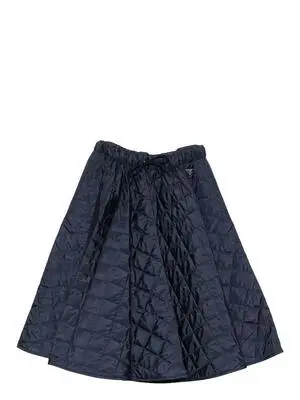 Prada Quilted A-line Skirt With Drawstring - Blue