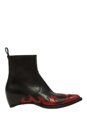 MAISON MARGIELA Calf Leather Tabi Mary Jane Loafers - Black