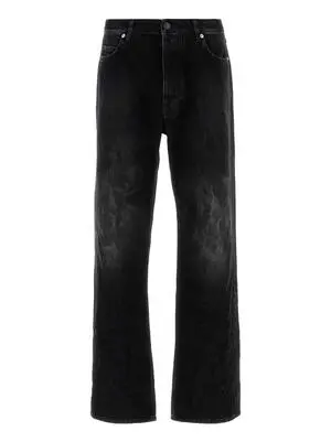 Balenciaga Wide-leg Denim Jeans - Black