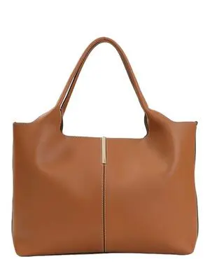 TOD'S Leather And Suede Shoulder Bag - Brown
