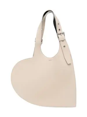 Coperni Heart-shaped Leather Tote Bag - Cream