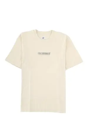 C.P. COMPANY C.P. Company Men T-Shirt Con Stampa Logo Cream