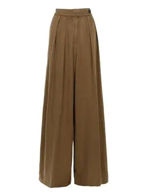 Dries Van Noten Wide Leg Tailored Trousers - Brown