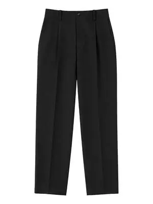GOLDEN GOOSE Pleated Virgin Wool Trousers - Black