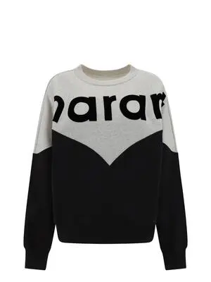 Isabel Marant Étoile Cotton Houston Sweatshirt With Monogram - Gray