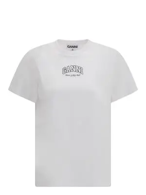 GANNI Have A Nice Day!" Crewneck T-shirt - White