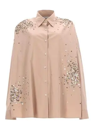 Dries Van Noten Dries Van Noten Embellished Cotton Shirt Multicolor