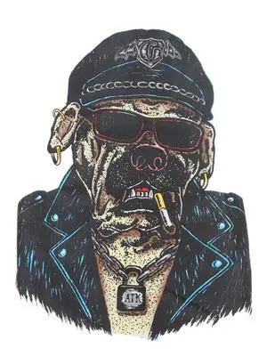 GALLERY DEPT. Oct Biker Dog T-shirt - White