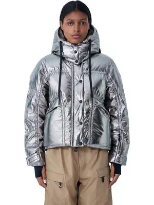 Moncler Celaque Short Down Jacket - Silver