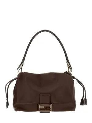Fendi Mamma Baguette Medium Shoulder Bag With Ff Closure - Multicolor