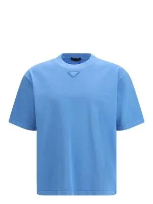Prada Prada Men Cotton T-Shirt Blue