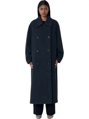 TOTEME Double-breasted Wool-blend Coat - Gray