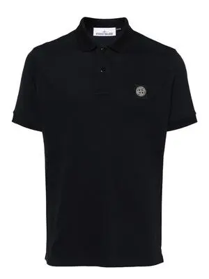 Stone Island Logo Cotton Polo Shirt - Multicolor