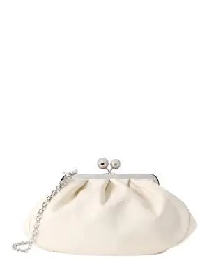 Max Mara Pelle Di Montone Clutch - White