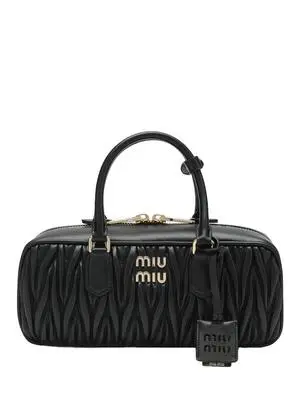 Miu Miu Matelassé Nappa Leather Bag - Black