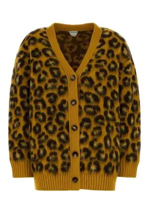 Bottega Veneta BOTTEGA VENETA Multicolor Leopard Print Oversized Cardigan Multicolor
