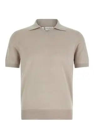 Brunello Cucinelli Cotton Polo Shirt - Cream