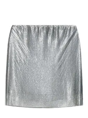 Versace Straight Skirt With -tone Sequin Embellishment - Silver