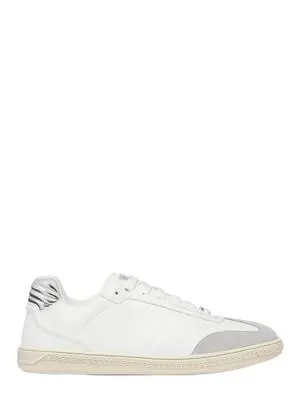 Versace Paneled Leather Low-top Sneakers - White