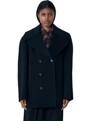 Saint Laurent Tailored Wool Coat - Black
