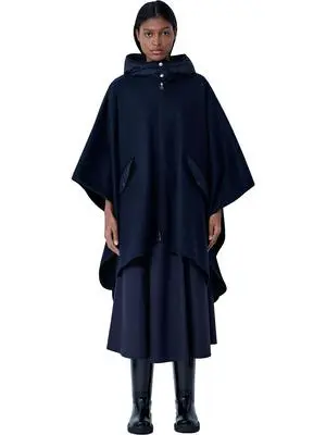 Moncler Hooded Cape - Black