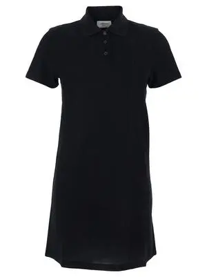 SAINT LAURENT Saint Laurent Embroidered Pique Polo Dress