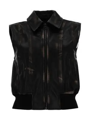 DIESEL® Distressed Gilet Bomber - Brown