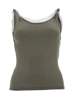 DIESEL® Tank Top With Rolled Straps - Green