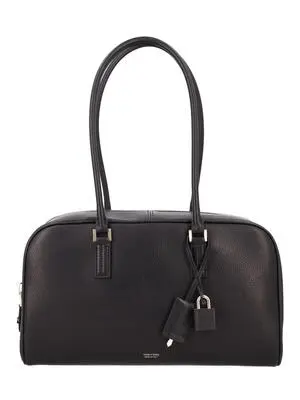 TOM FORD Small Leather Top Handle Bag With Lock Detail - Black